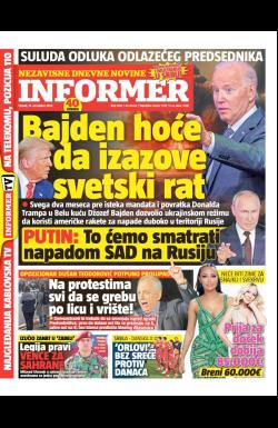 Informer - Broj 3834 - 19. nov 2024. - Novinarnica - Sve novine na ...