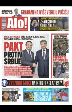 Alo - Broj 5944 - 29. sep 2024. - Novinarnica - Sve novine na jednom mestu!